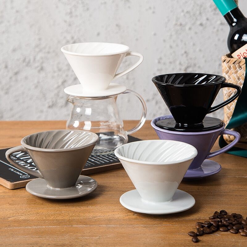 V60 Creamic flower coffee filter