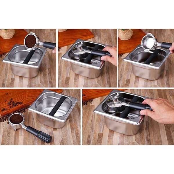 stainless steel coffee knock box