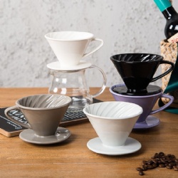 V60 Creamic flower coffee filter